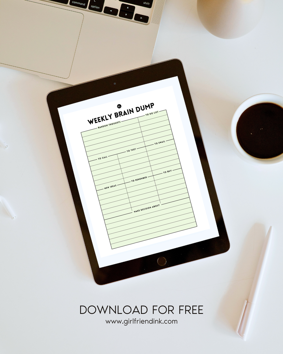 Weekly Brain Dump Digital Download – Girlfriends Ink